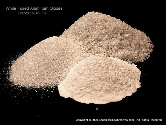 White fused aluminum oxide powders coarse to very fine sub micron ...